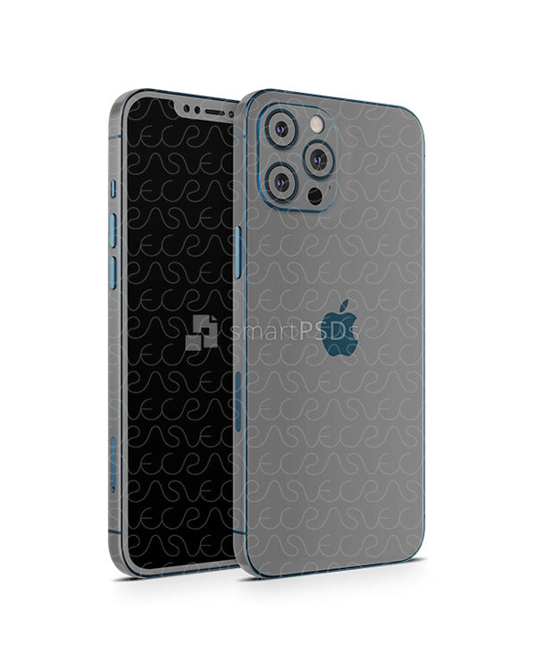 iPhone 12 Pro Max (2020) PSD Skin Mockup Template (Angled) — VecRas