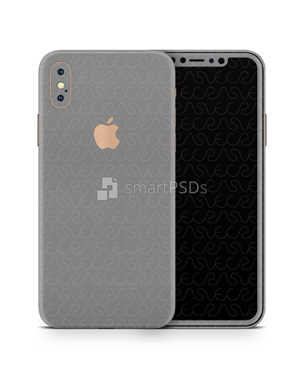 Apple iPhone Xs Max Vinyl Skin Design Mockup (Front-Back) — VecRas